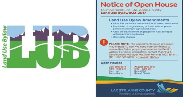 RV BYLAW OPEN HOUSE Wednesday August 30th 5-8 PM Darwell Hall ~ LAC STE ...