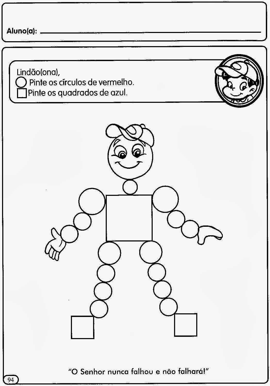 Atividades Formas Geométricas Circulo Educação Infantil - BRAINCP