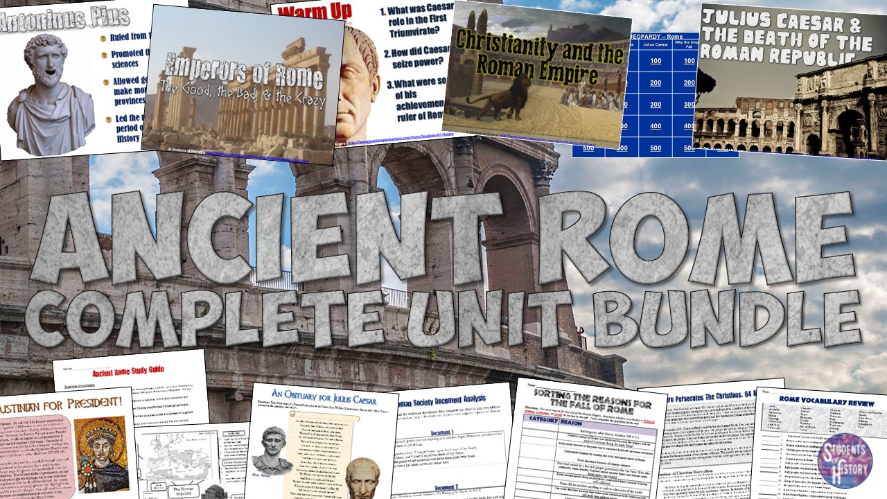 Students of History: Ancient Rome Lesson Bundle - Almost 50 Activities ...