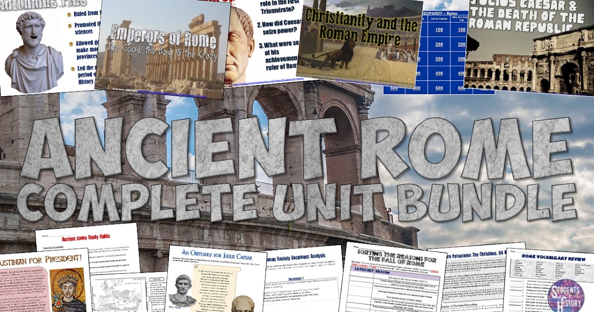 Students of History: Ancient Rome Lesson Bundle - Almost 50 Activities ...