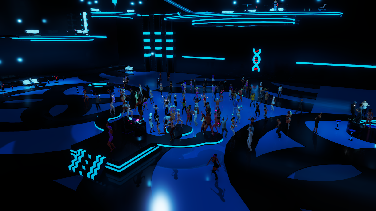 3D Gameworlds: saturday party on my new club in 3dx