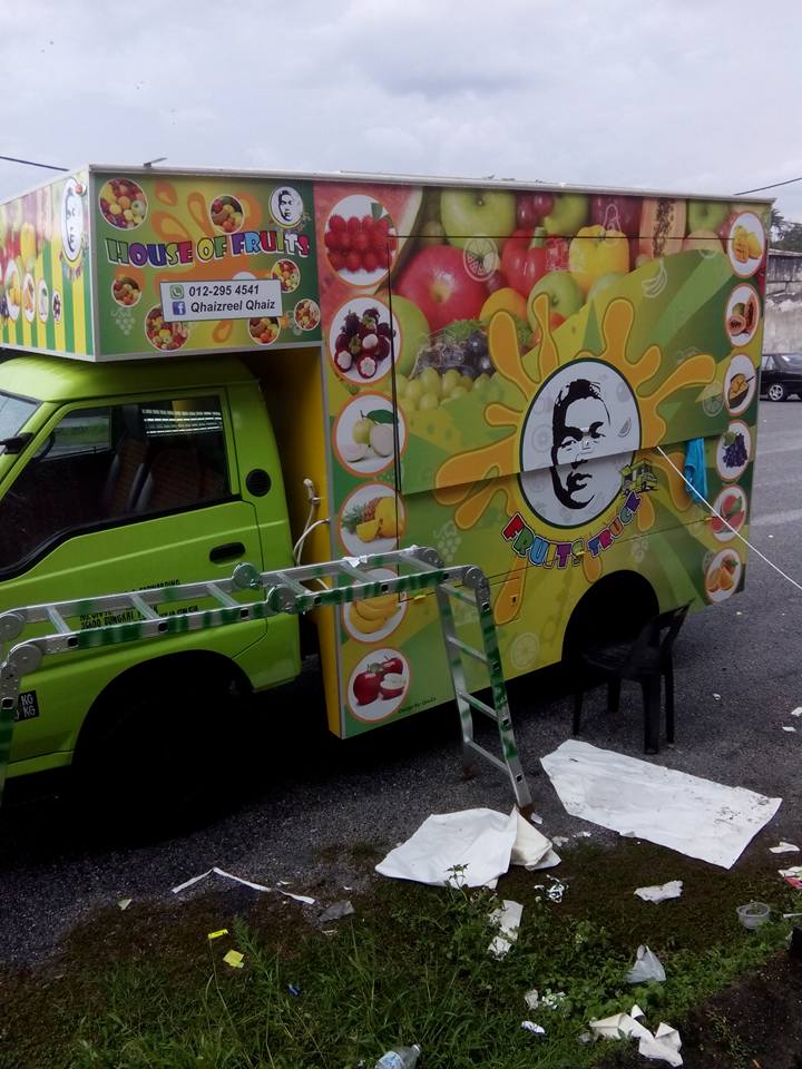 QeuZa Shirt and Design (A02757-V): Sticker Food Truck & Stall