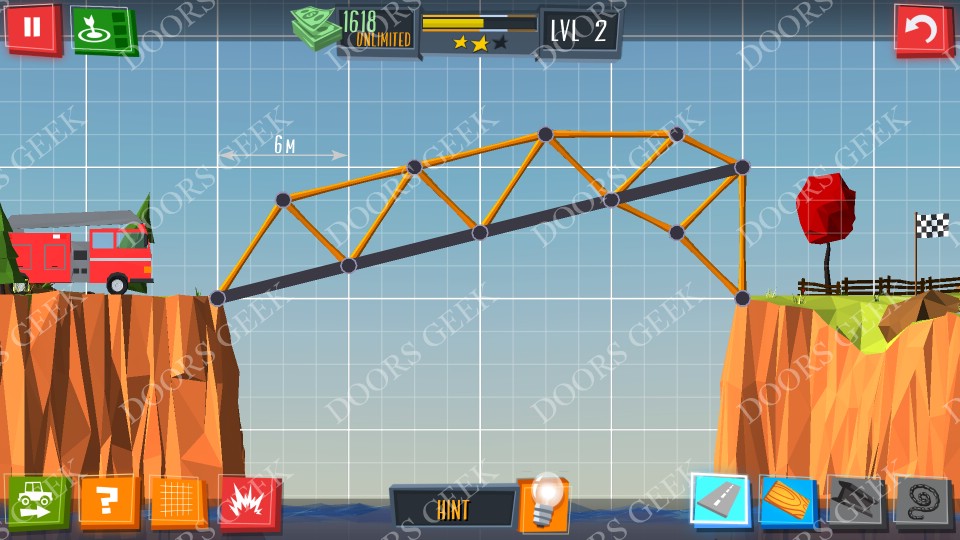 Build a Bridge! Level 2 Solutions ~ Doors Geek