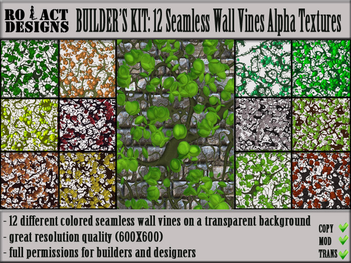 Ro!Act Designs: ..::RO!ACT::..DESIGNS Builder's Kit: 12 Seamless Wall ...