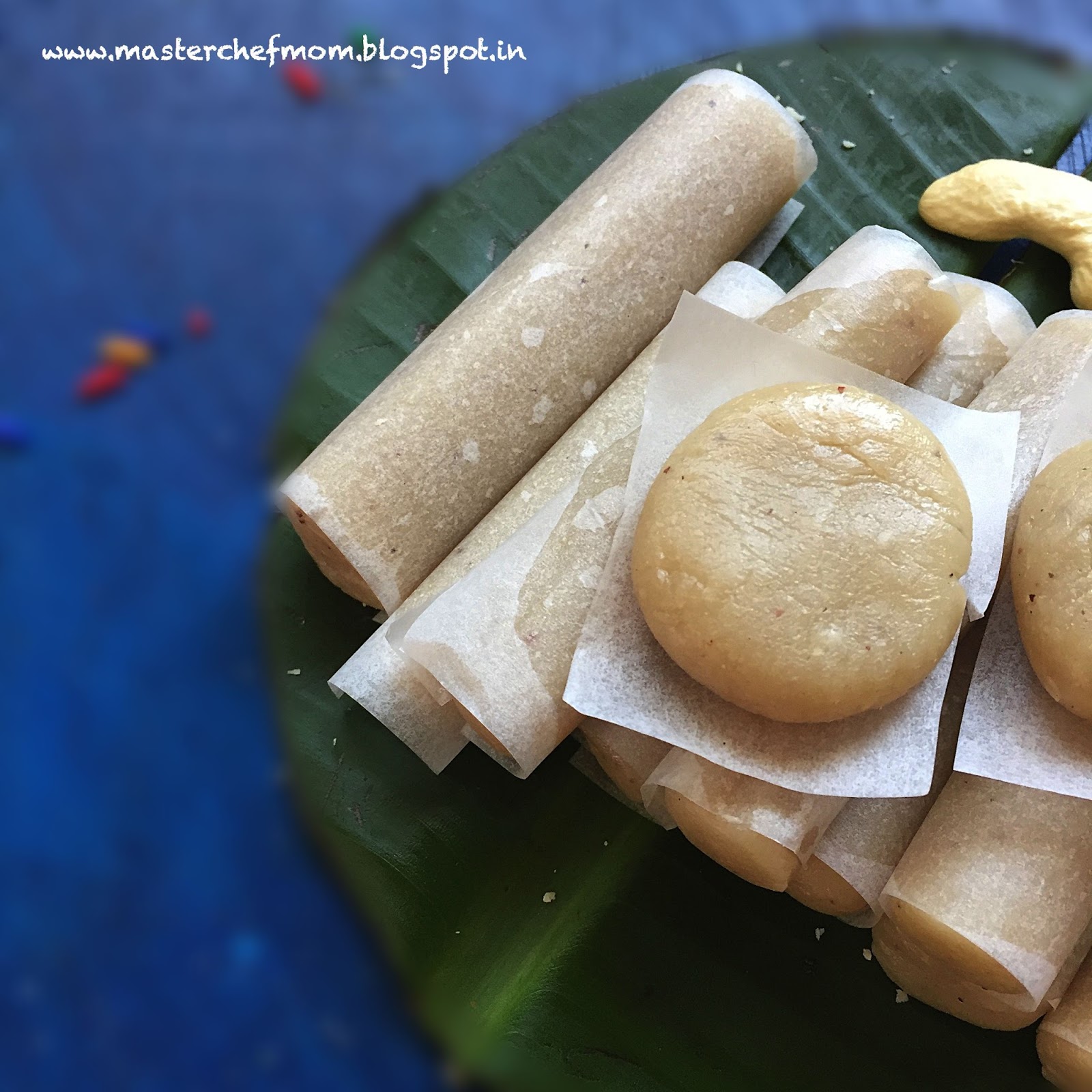 MASTERCHEFMOM: Mundhiri Surul | Kaju Roll | Cashewnut Roll | Gluten ...