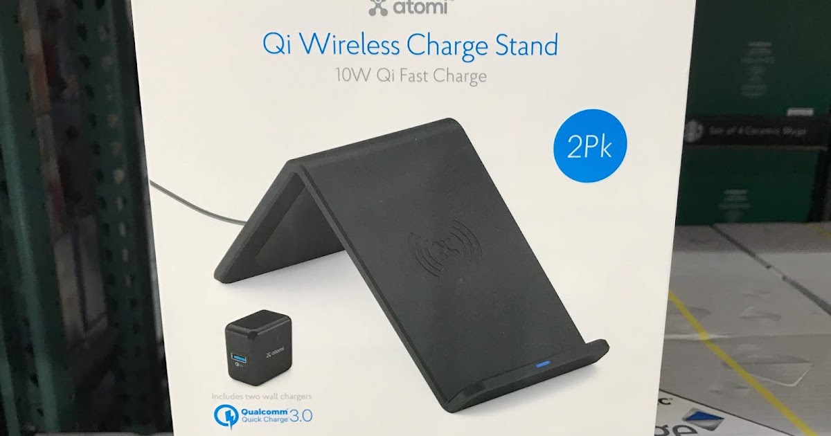 Atomi Qi Wireless Charging Stand (2 pack) | Costco Weekender