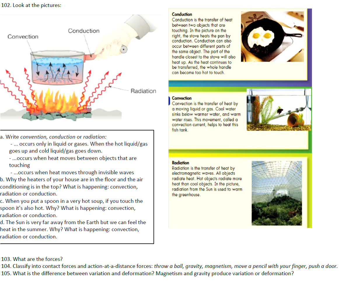 Natural Science 5 grade: 5. ENERGY: Energy changes