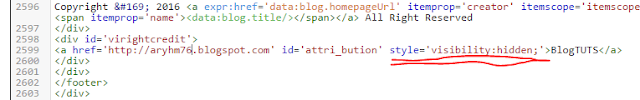 Cara Menghapus Credit Link Yang Redirect Pada Template Blog - aryhm76