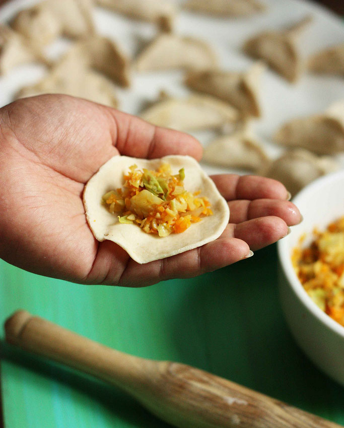 Whole Wheat Tibetian Vegetable Momo Recipe | Step by Step Recipe for ...