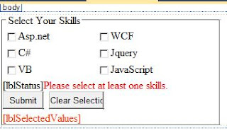 JP-Consultants: CheckBoxList Checked Showing Selected items in Asp.net and C#