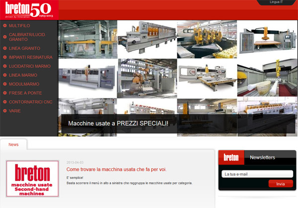 Nuovo sito Breton per le macchine usate. ~ il laboratorio del marmista