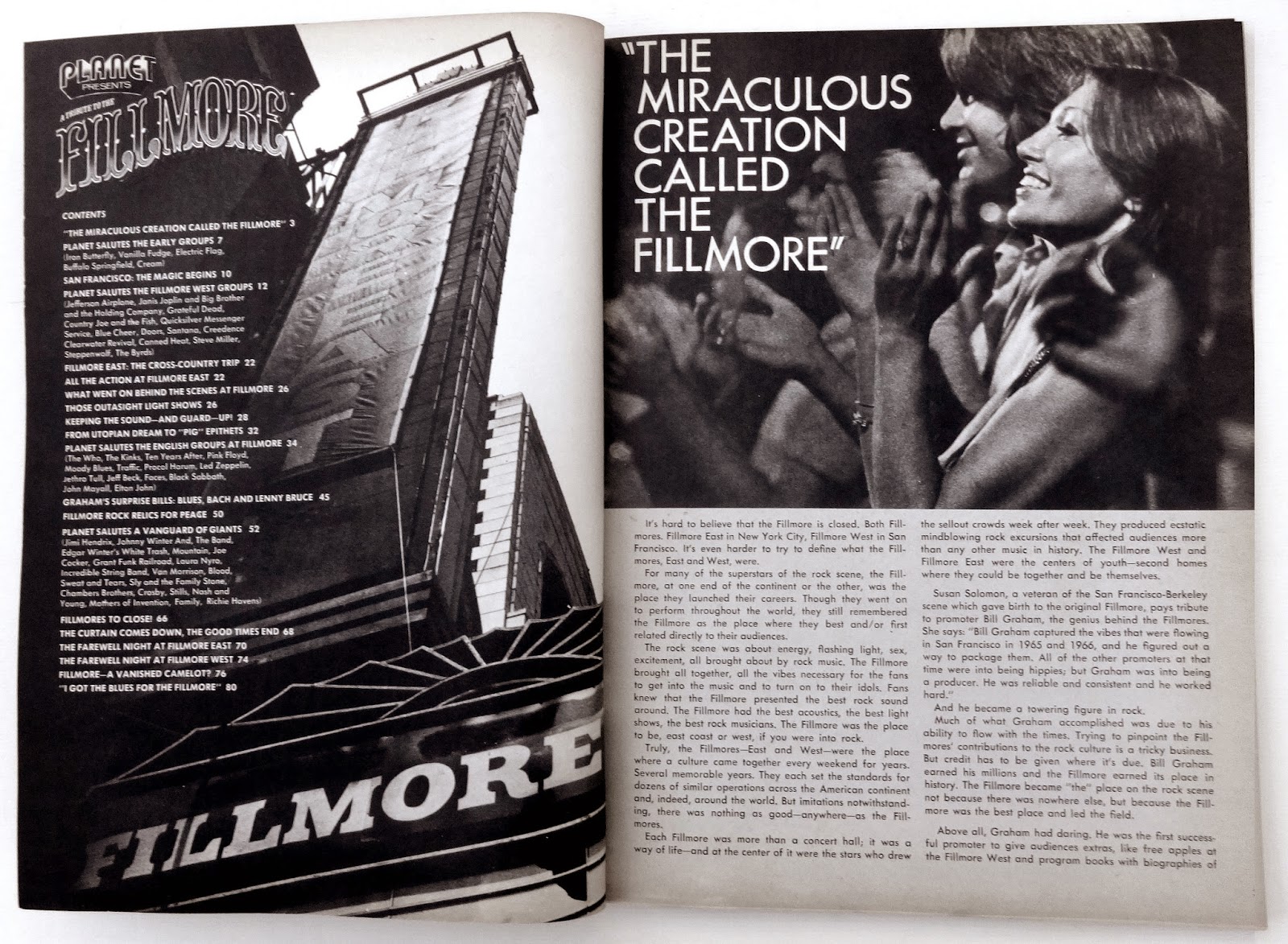 Past Print: Fillmore tribute / Planet magazine / 1971