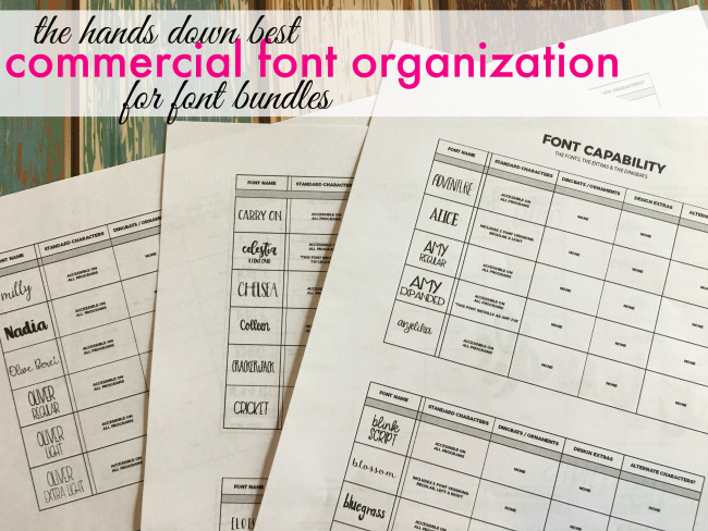 Game Changing Way to Organize Commercial Fonts! - Silhouette School