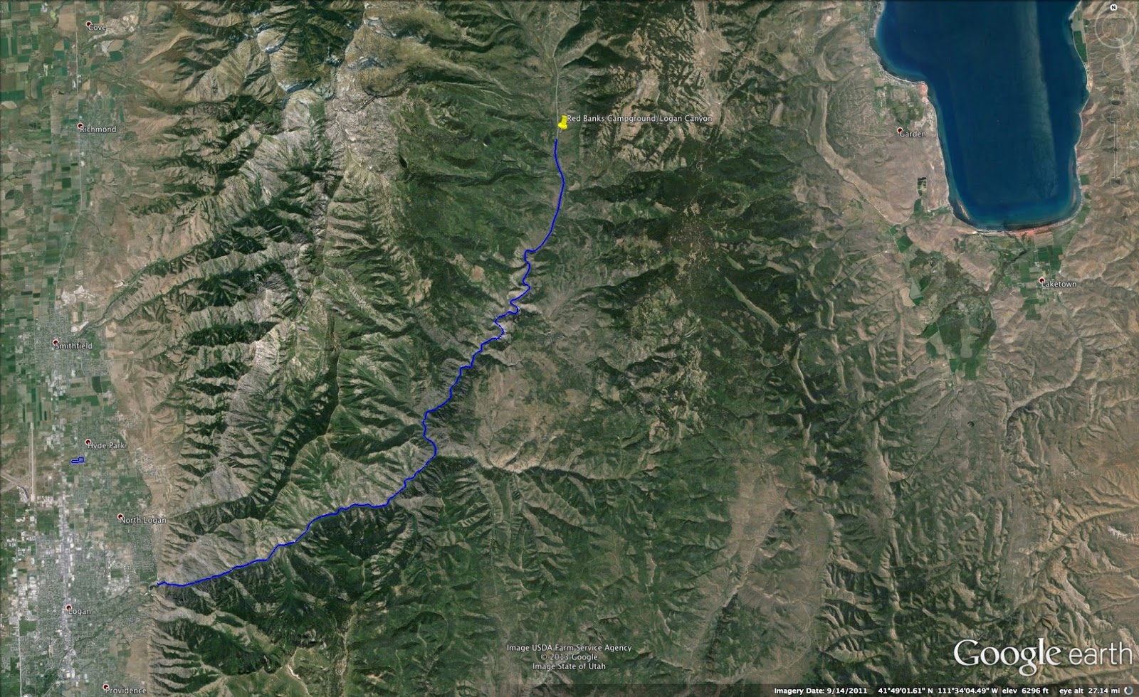 Cache County Utah Camping: Logan Canyon - Red Banks Campground