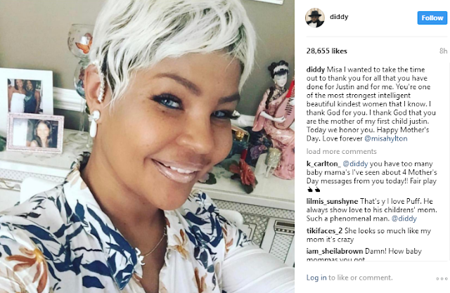 Happy Mother's day: Rapper, Diddy celebrates his mum and babymamas with ...