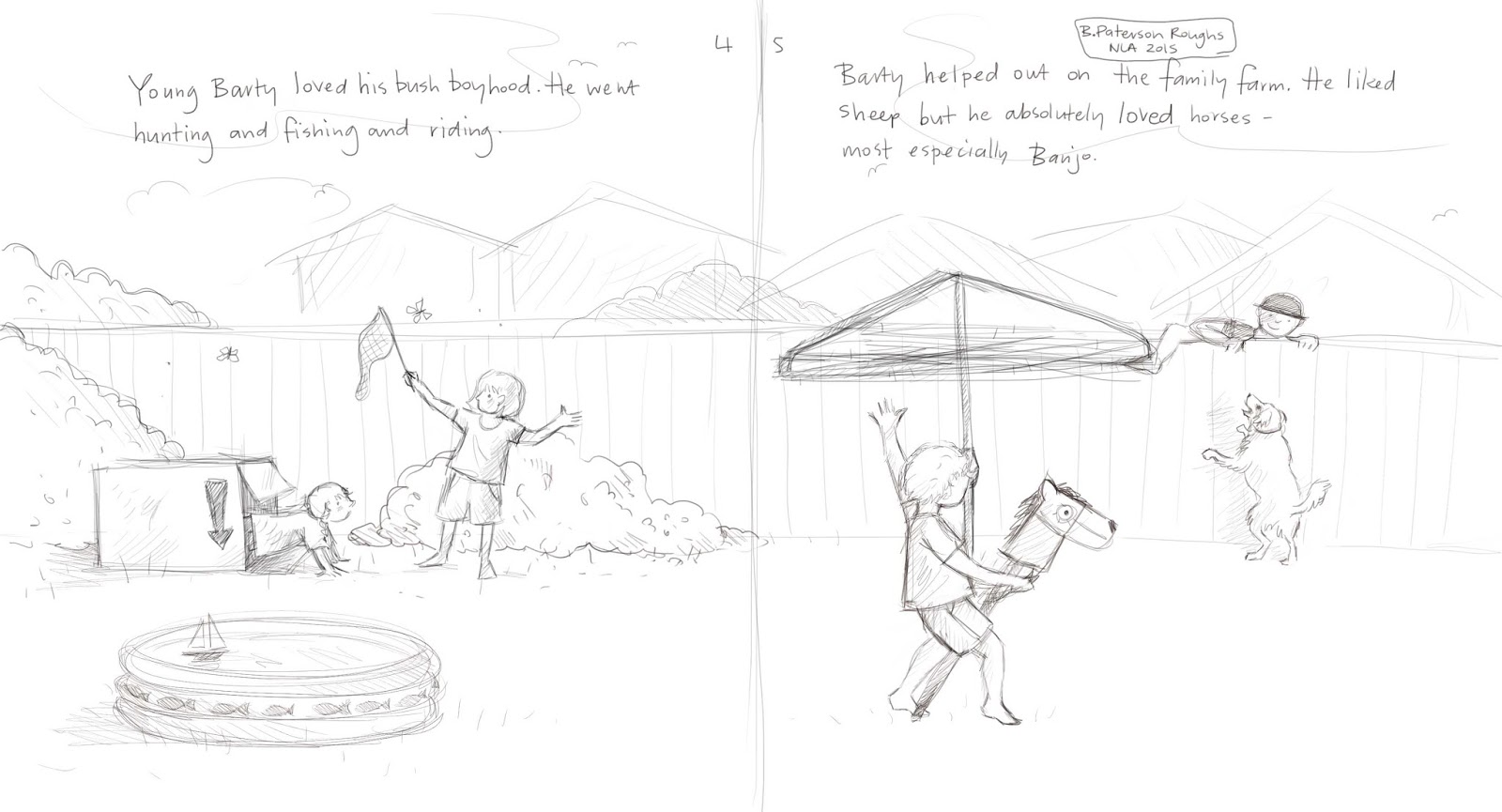 Tania McCartney Blog: This is Banjo Paterson Day 2 - a peek at the pages