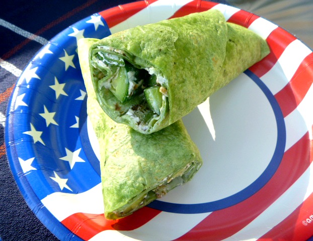 Slice of Southern: Pesto Cucumber Wraps