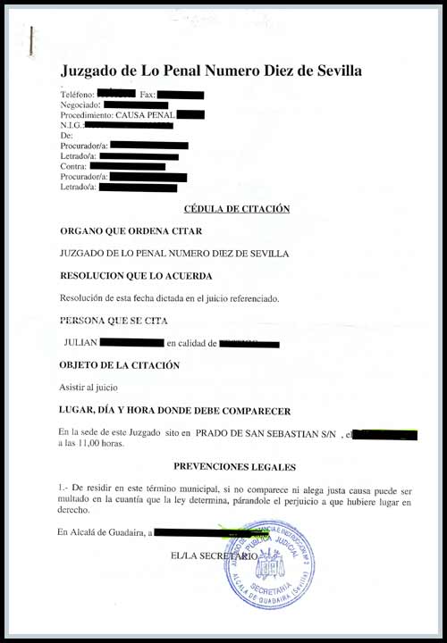 Julio Velázquez Asociados Blog Jurídico La Citación Judicial Como