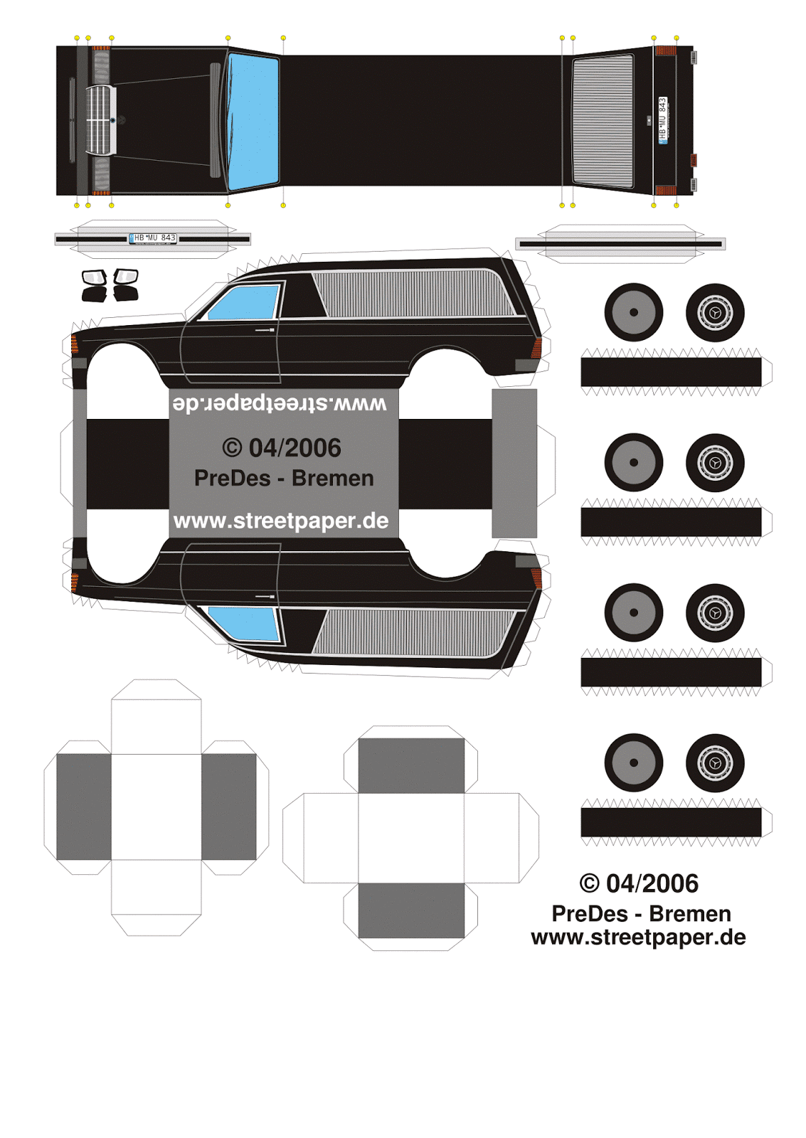 SP. Papel Modelismo: PaperCraft - Carro fúnebre - Rabecão - Mercedes ...