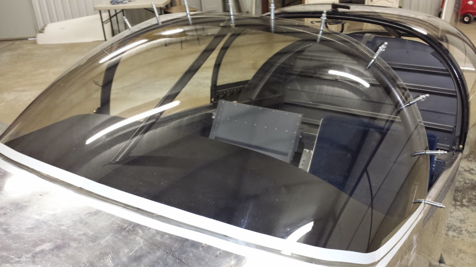 Mike's RV7: Fiberglass, Forward Skin, Ailerons, Windscreen, Wingtips