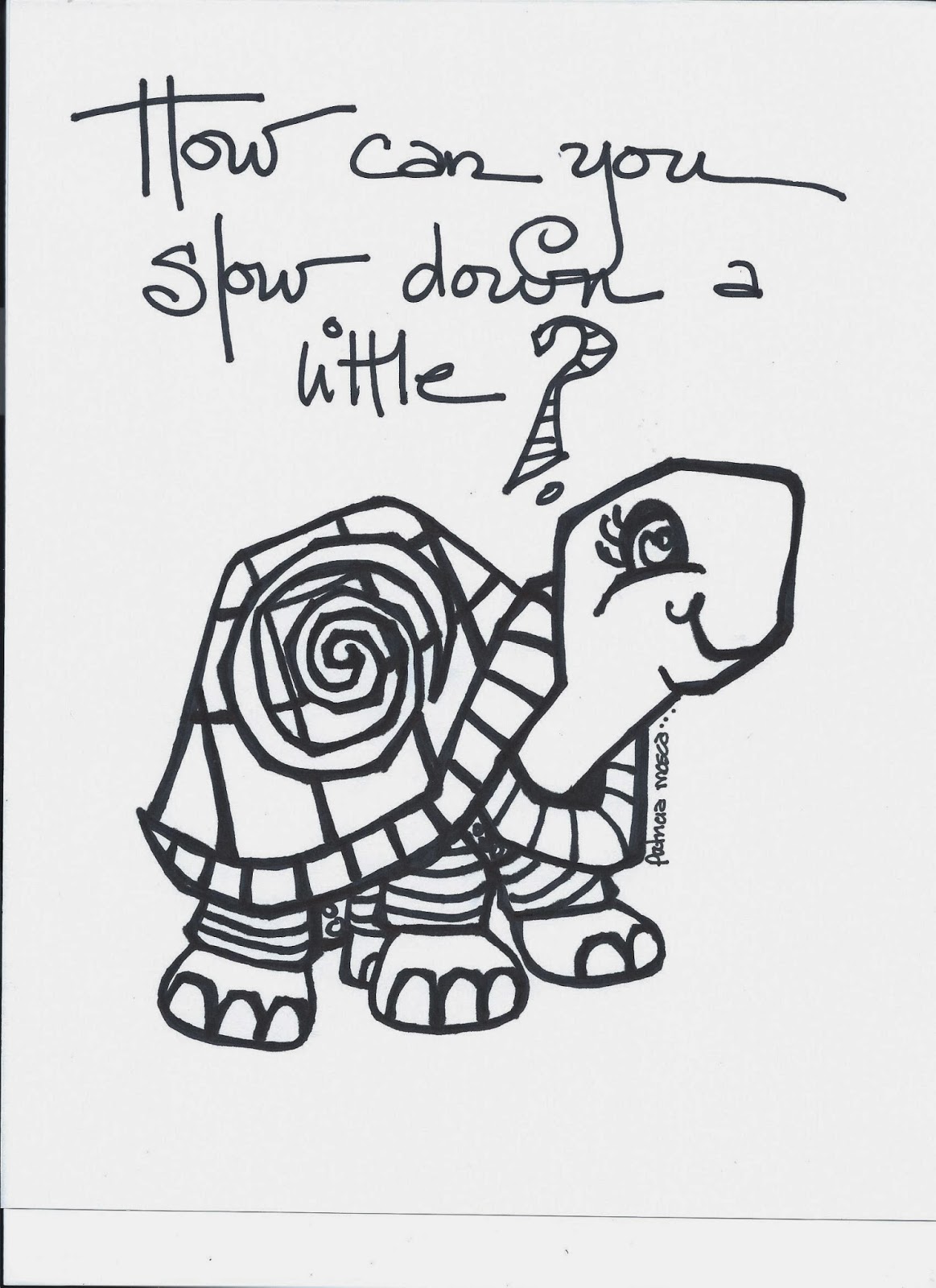 The Creative Playground: Slow...coloring book page