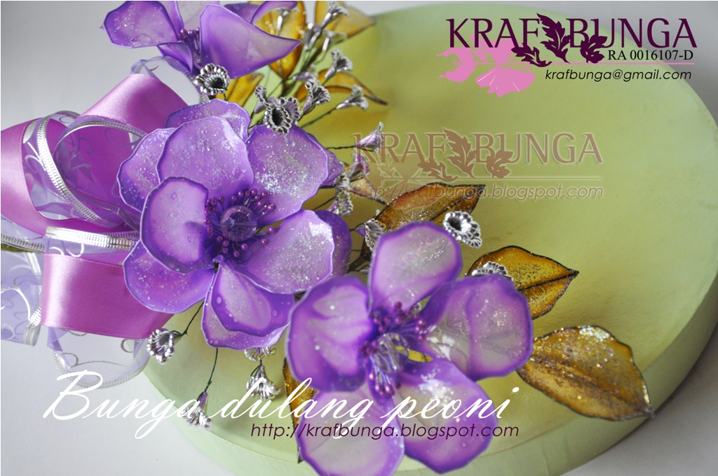 krafbunga: bunga dulang peoni light purple