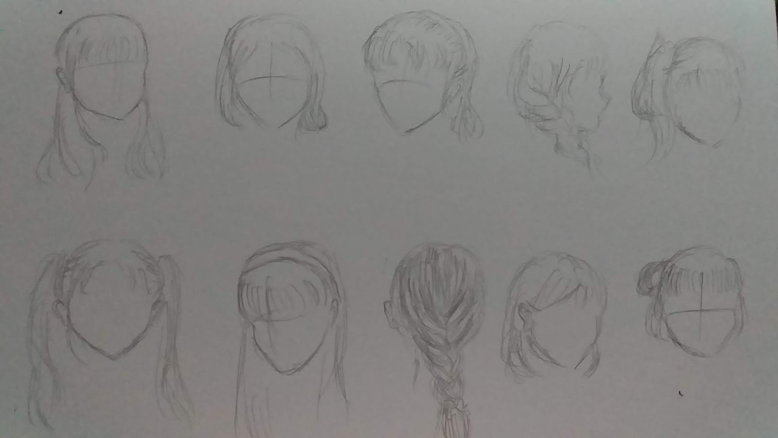 cara menggambar rambut cewek sederhana - Refrensi Gambar