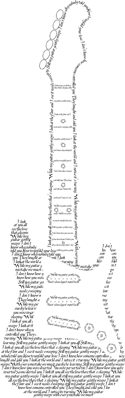 LisaA: Guitar Calligram