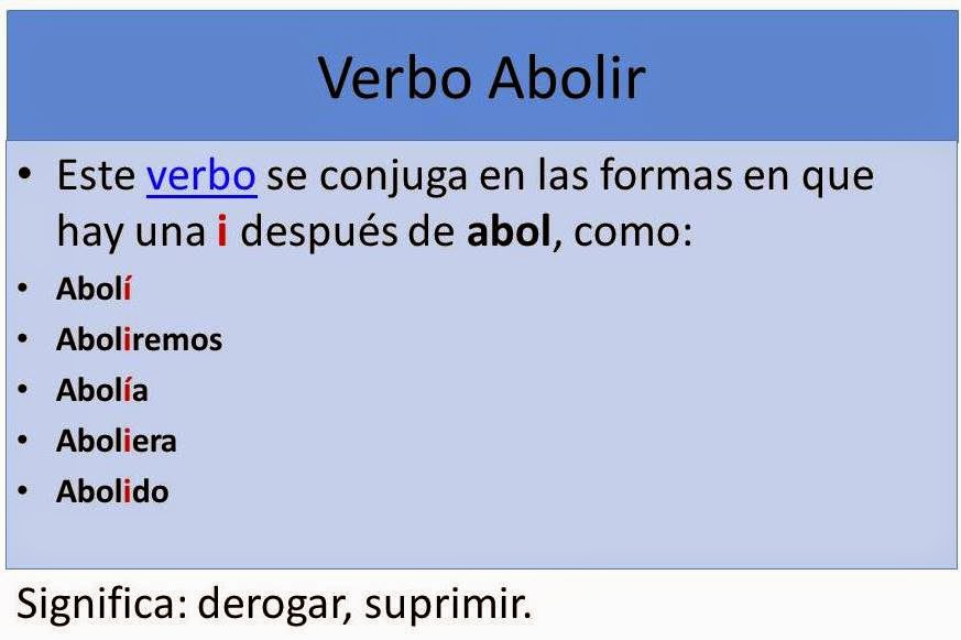 Consultas Ortográficas : Verbos defectivos