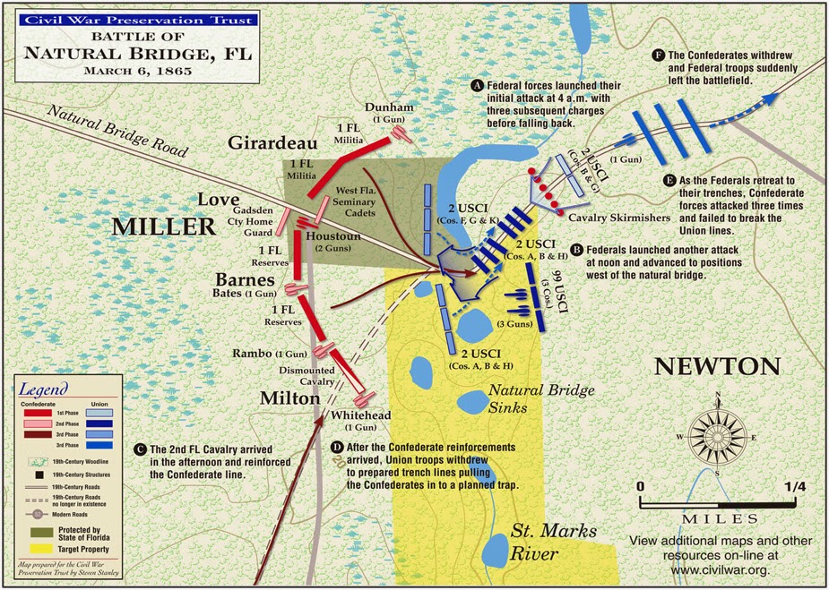 ONCE A CIVIL WAR: March 6, 1865---The Battle of Natural Bridge, Florida