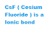 Is CsF ( Cesium Fluoride ) an ionic or covalent bond