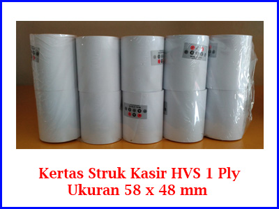 Jual Kertas Struk Kasir atau Roll Paper HVS 1 Ply Ukuran 58x48mm murah ...