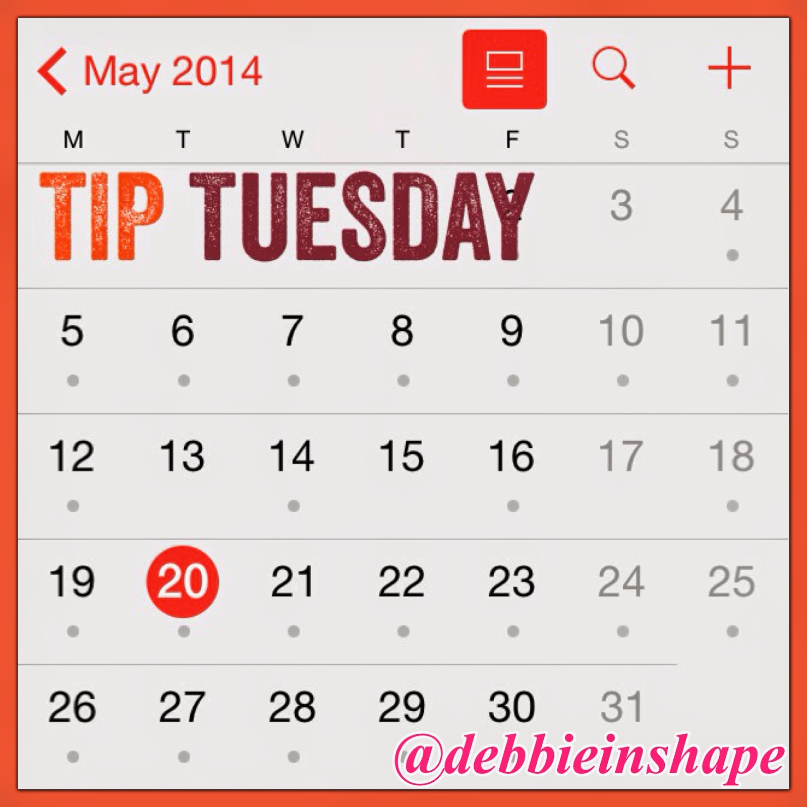 Debbie in Shape: Tip Tuesday : Planning Your Day