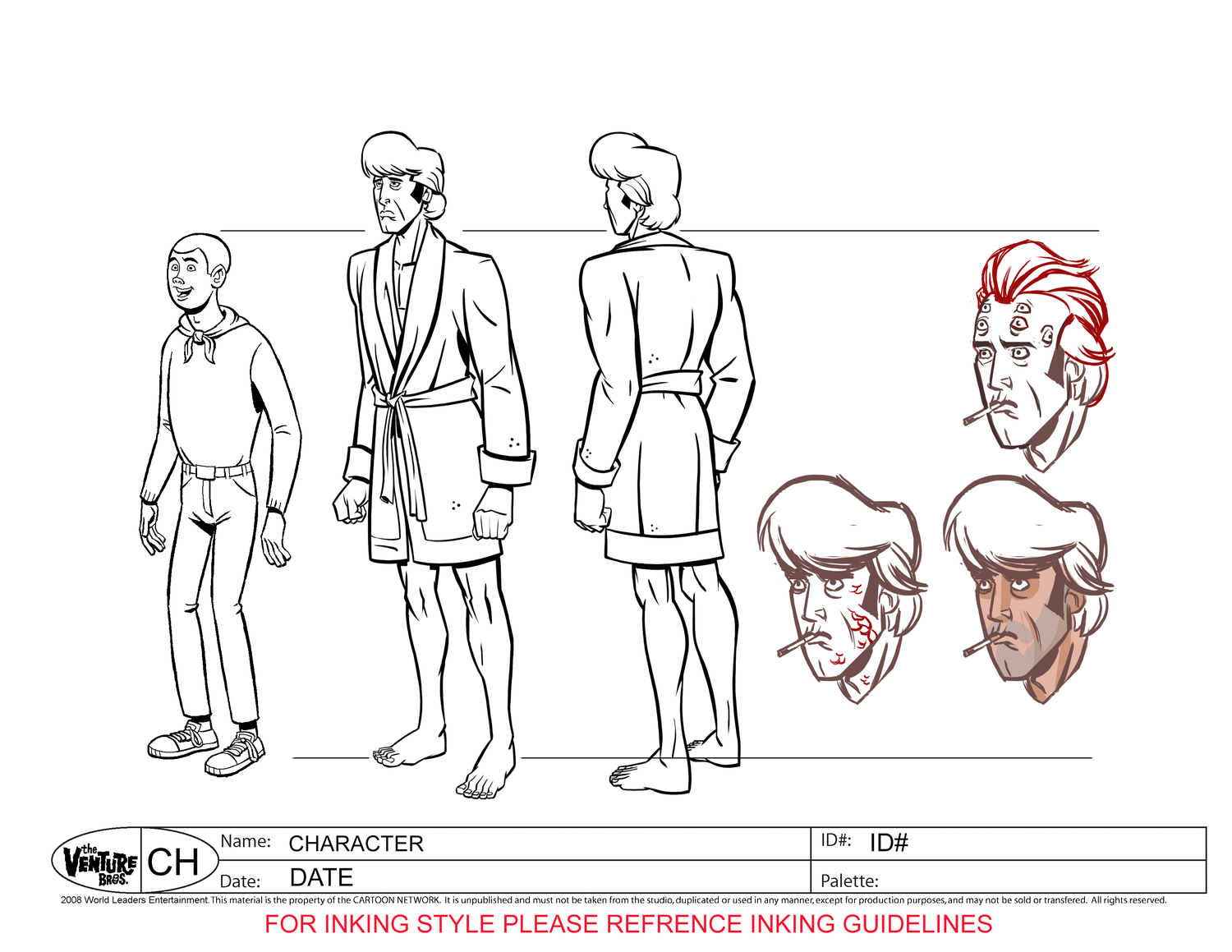 Cartoon Concept Design: The Venture Brothers Animation Model Sheets Part 3