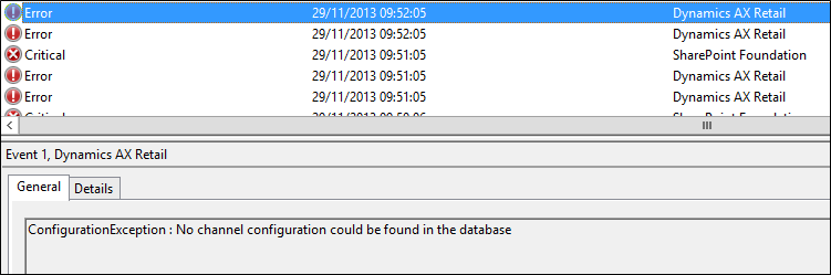 bits here and there ...: "No channel configuration could be found in ...