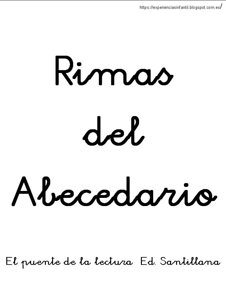 Maestra de infantil: Rimas del abecedario