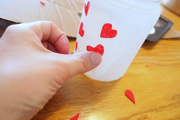 Valentine's Day Kids Craft: Tissue Paper Vases