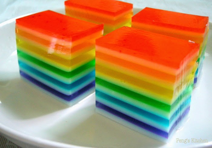 Peng's Kitchen: Rainbow Agar Agar (Jelly)