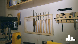 scrap wood city: How to make a rack for the woodturning tools