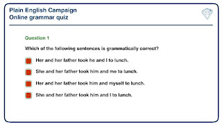 Plain English Campaign. Online Grammar Quiz