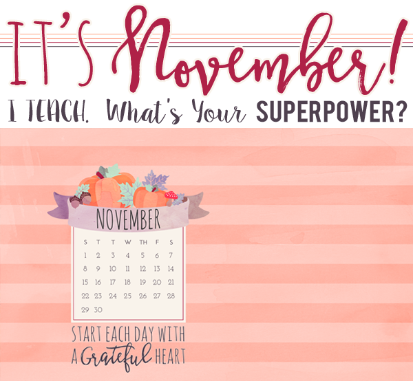 Happy November! Calendar Freebie - Owl-ways Be Inspired