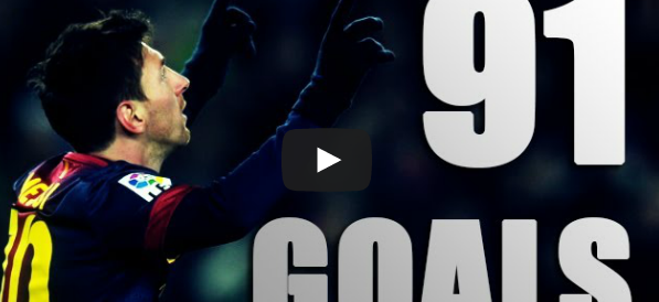 ;: Lionel Messi All 91 Goals In 2012 World Record HD
