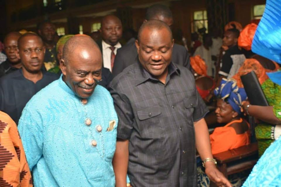 Governor Wike and wife, Suzzette at the memorial service for Peter ...