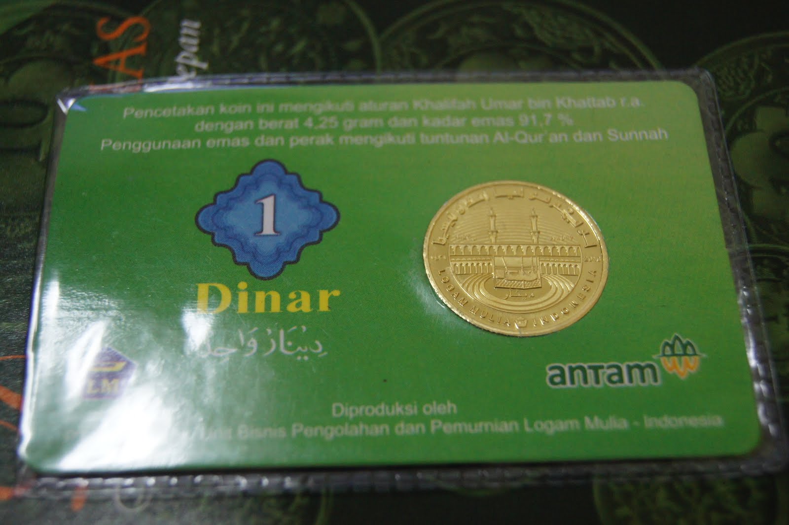 Keropok Emas: sepuluh gram pamp rm 1550 dan satu dinar 700