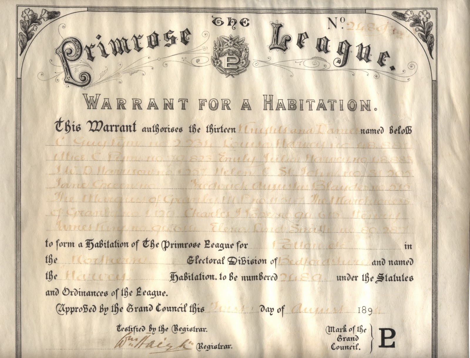 News from the stores: The Primrose League for Empire and Liberty!