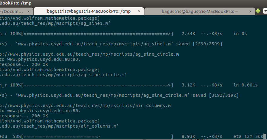 bagustris@/home: Tutorial wget