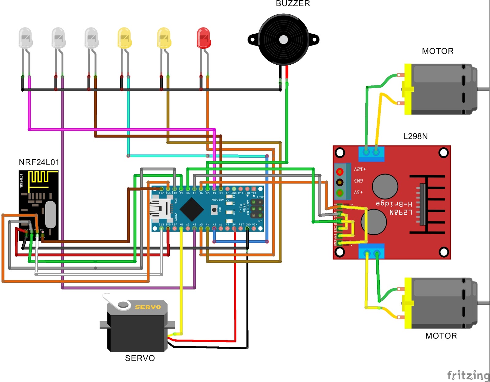 DIY RC CAR ARDUINO, NRF24L01, L298N DAN DILENGKAPI REALISTIC LIGHT - ARDUINO PROJECT