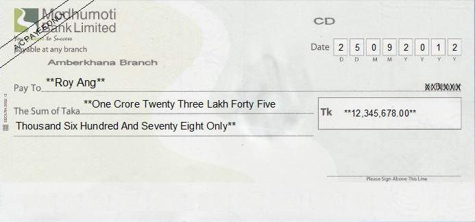 Free Cheque Writer Download I Bangladeshi Banks