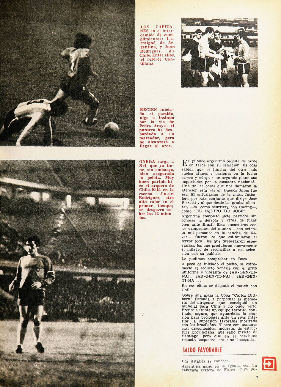 Partidos de la Roja: [04/08/1971] Argentina-Chile | 1:0