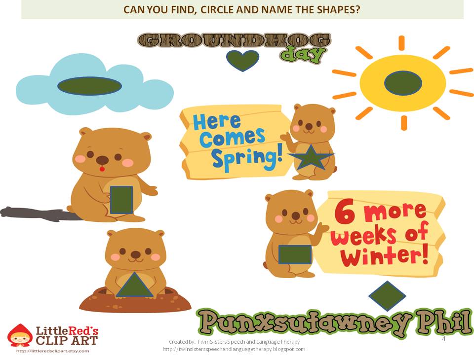 Twin Speech, Language & Literacy LLC: Groundhog Day 1 to 3- Step ...
